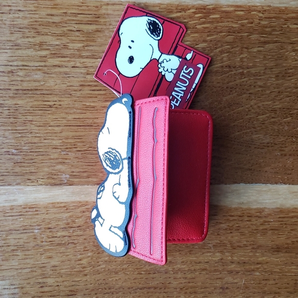 Peanuts | Bags | Snoopy On Red Doghouse Id Wallet Nwt | Poshmark